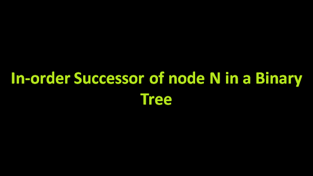 In Order Successor Of A Node In A Binary Tree Programming Interview Question Ideserve