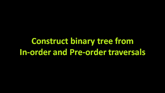 Construct Binary Tree From Inorder And Preorder Traversals Ideserve 